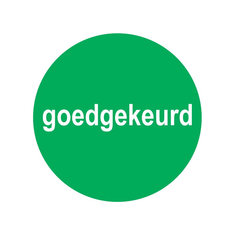 Goedgekeurd - 123keuringsstickers.com