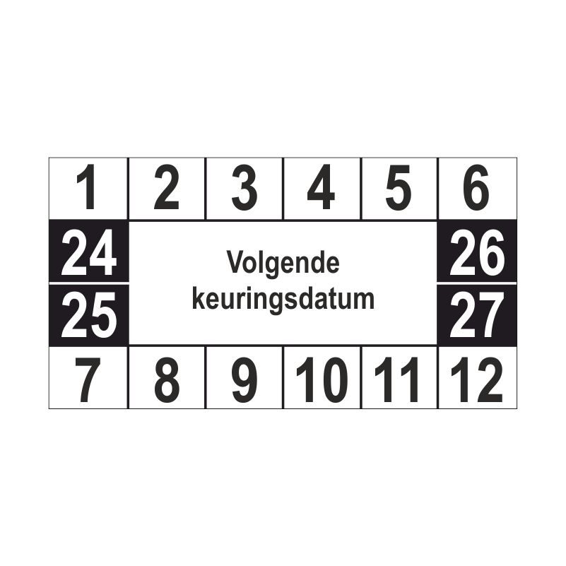 Volgende keuringsdatum - 123keuringssticker.com